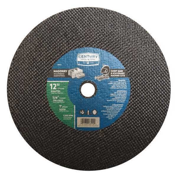 Century Drill & Tool Masonry Saw Blade, Type 1A, 12 in Dia, 1/8 in ...