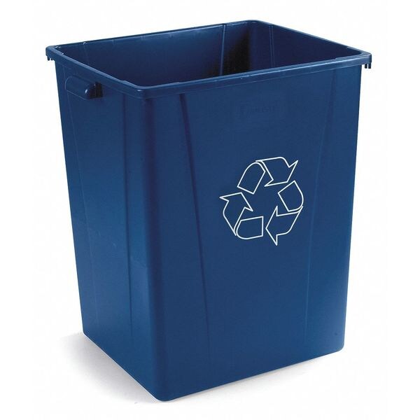 Carlisle Foodservice 56 gal. Square Recycle Container, Blue, 4-Pack ...