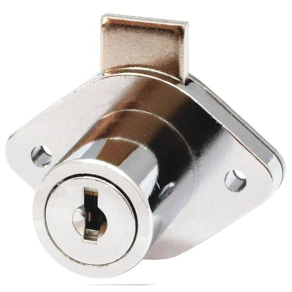 Delta Lock Key Retaining Lock, Polished Chrome, 1 in For Door Thickness ...