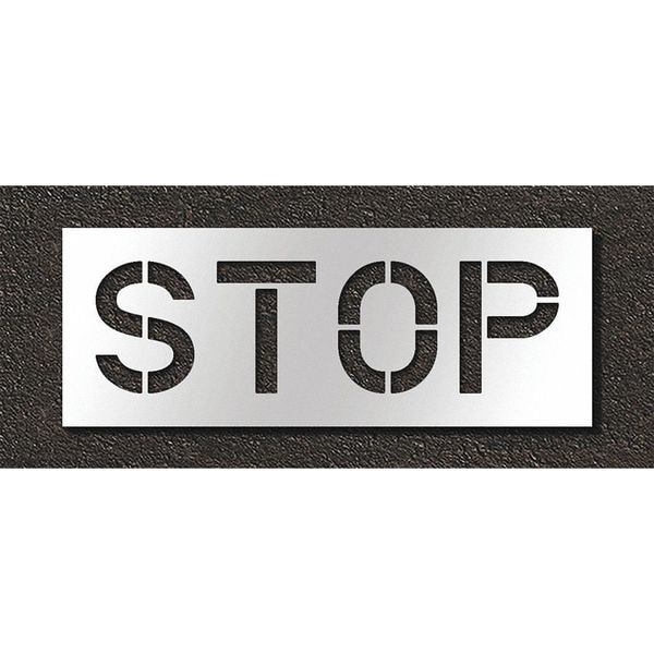 Rae Pavement Stencil, Message, Stop, 12 in Character Height, Highway ...
