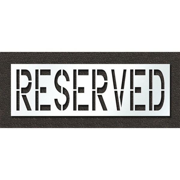 Rae Pavement Stencil, Message, Reserved, 24 in Character Height ...