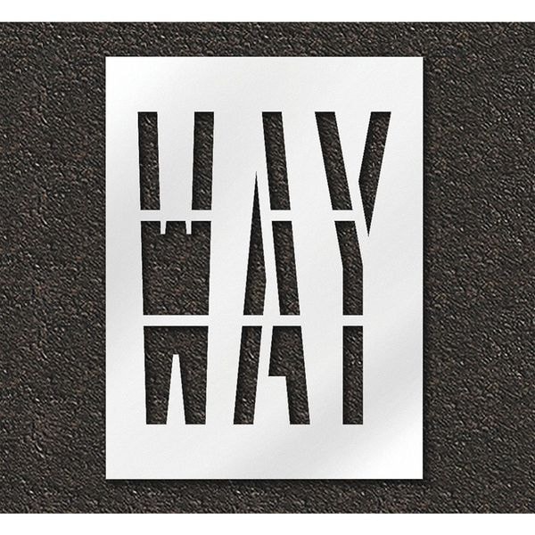 Rae Pavement Stencil, Message, Way, 36 in Character Height, Highway ...