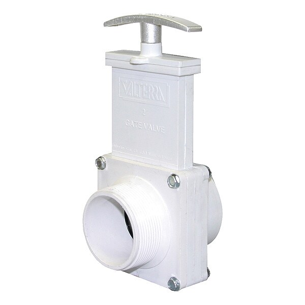 Valterra Gate Valve, Class 125, 2 In., PVC, Connection Type: FIPT x ...