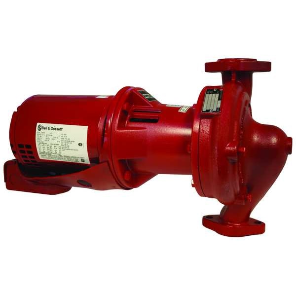 Bell & Gossett HVAC Circulating Pump, 1/2 hp, 115V/208V-230V, 1 Phase, Flange Connection ...