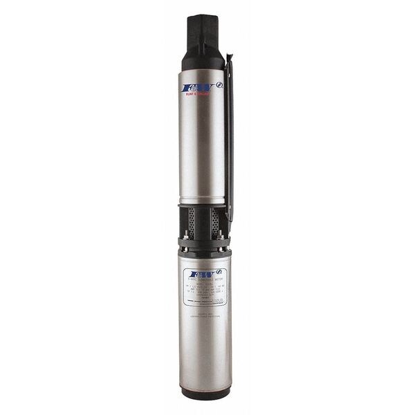 Flint & Walling Submersible Deep Well Pump, 1/2 hp, 230V AC, 2 Wires, 6 ...