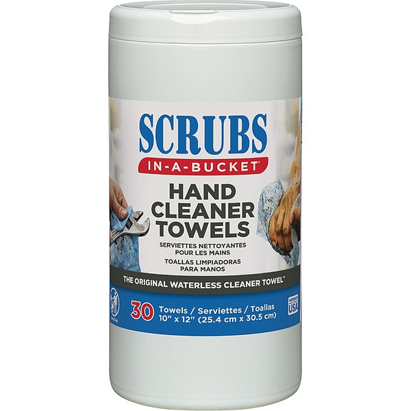 Scrubs Hand Cleaning Towels, 10 in x 12 in, Scrubs-in-a-Bucket, 30 ...