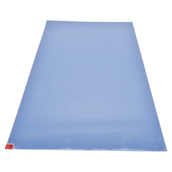 3M Disposable Tacky Mat, Blue, 45" L, PK4 5836 | Zoro