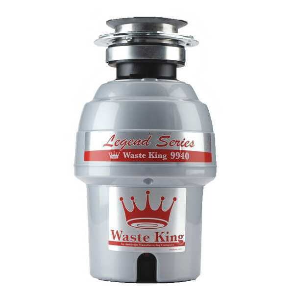 Waste King Legend Garbage Disposer, 3-Bolt, 3/4 HP 9940 | Zoro