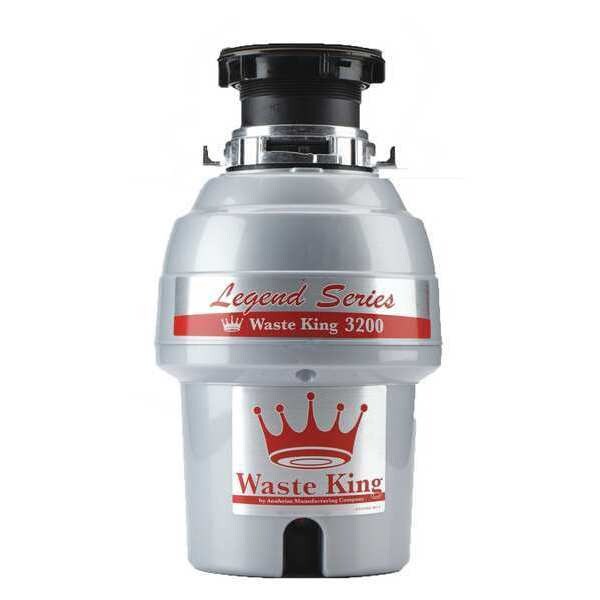 Waste King Legend Garbage Disposer, Insulated, 3/4 HP 3200 | Zoro