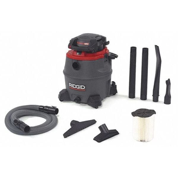 Ridgid Wet/Dry Vacuum, w/Blower, 16 gal., 1-7/8" Hose Dia., Cartridge ...