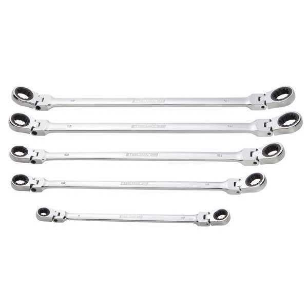 Steelman Non-Reverse Ratchet Wrench Set, 5 Pieces 96747 | Zoro