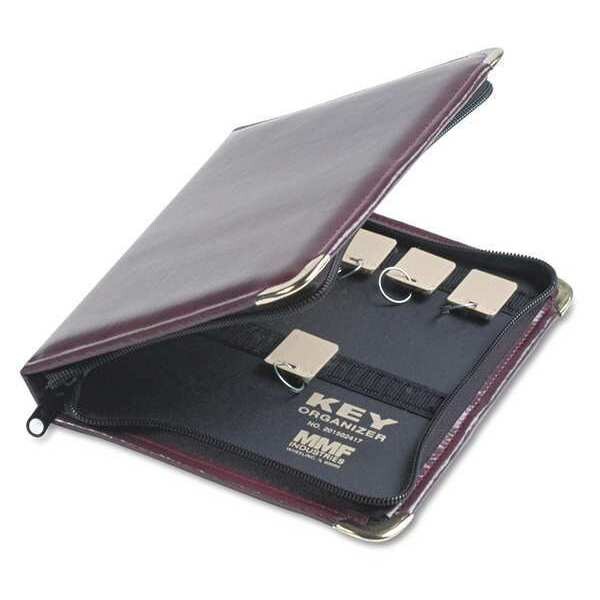 Steelmaster Portable Zippered Key Case, 24 Key, Leatherette, Burgundy ...