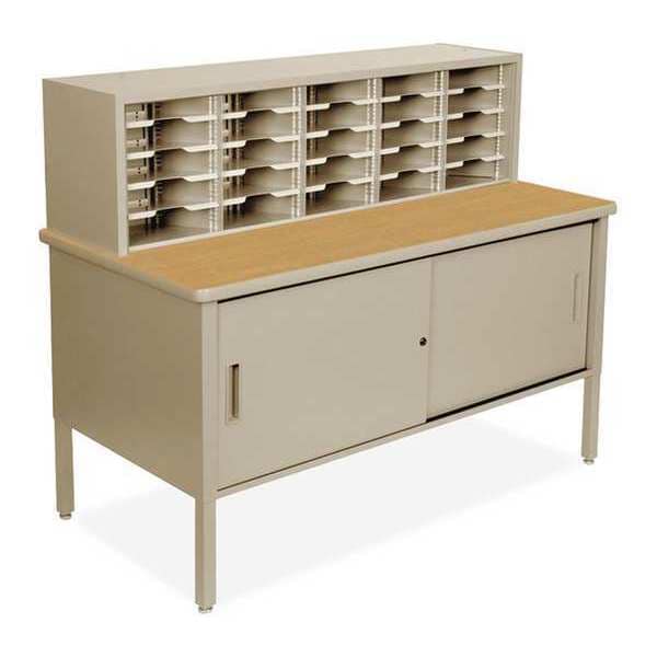 Mailroom 25 Adjustable Slot Literature Organizer w/Cabinet UTIL0049 | Zoro