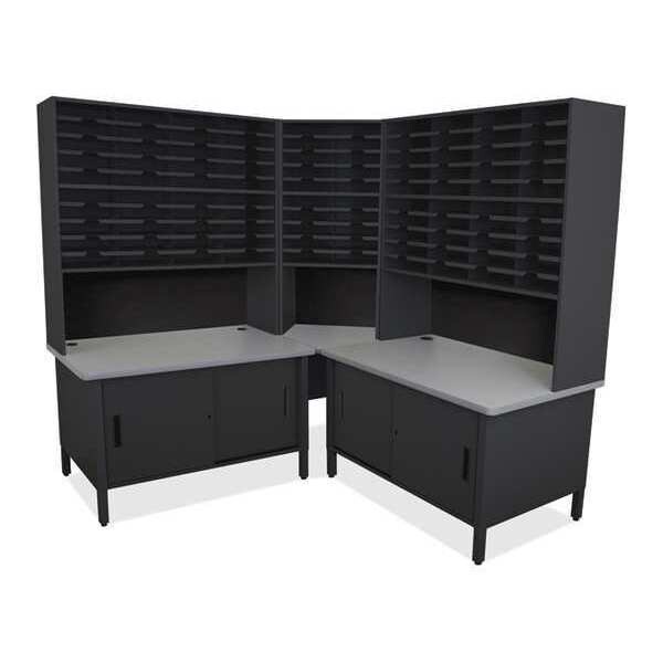 Marvel Mailroom 100 Slot Mailroom Organizer w/Cabinet, Riser UTIL0052 ...