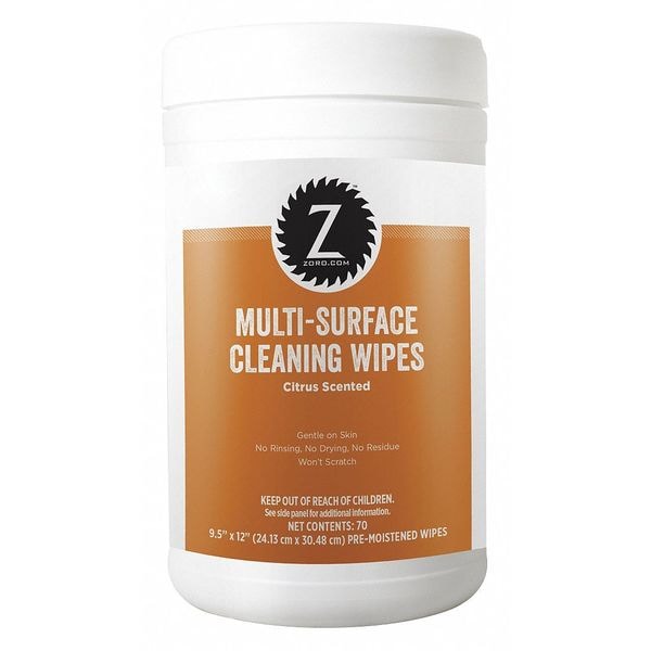 Zoro Hand Cleaning Wipes, Citrus Scent, 70ct G4151467 | Zoro