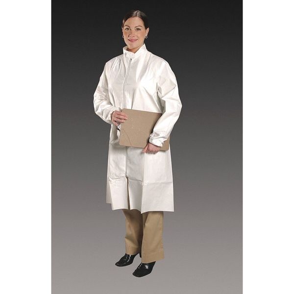 Alpha Pro Tech Frock, Composite Fabric, Serged Seam, L, 25 PK FK-J2141 ...