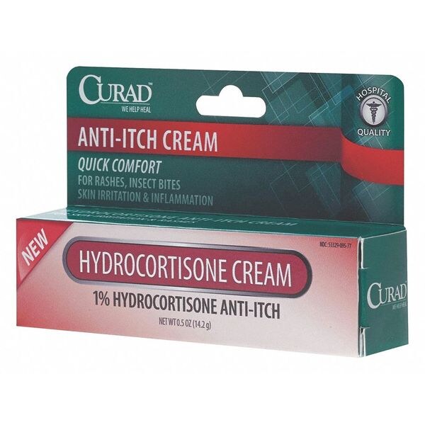 Curad Hydrocortisone Cream, 1/2 oz. CUR005HC | Zoro
