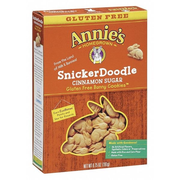 Annies Homegrown Gluten Free Bunny Cookies, 6.75 oz., PK12 32021 | Zoro