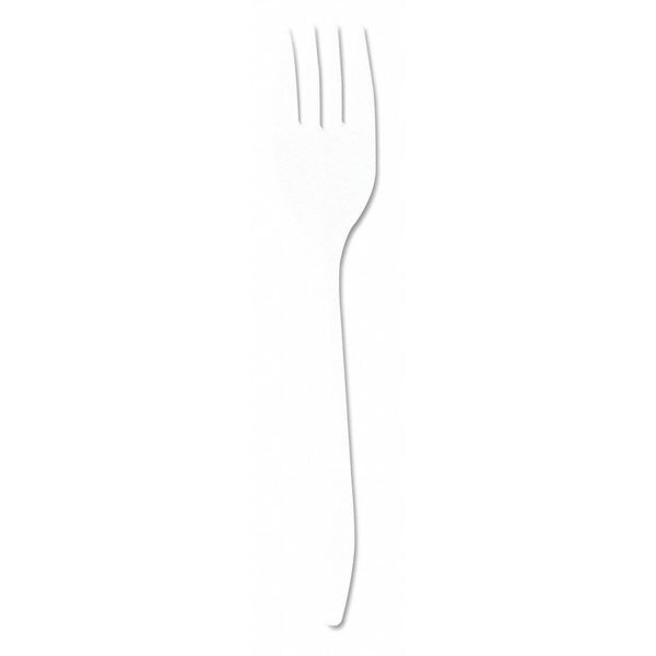 Dart Disposable Plastic Fork, White, Medium Weight, Pk1000 F6BW | Zoro