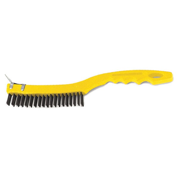 Rubbermaid Commercial Long Wire Brush, w/Scrapper FG9B4400GRAY | Zoro