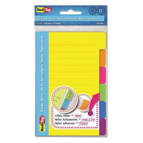 Redi-Tag Divider Notes, Self-adhesive, Assorted 29500 | Zoro