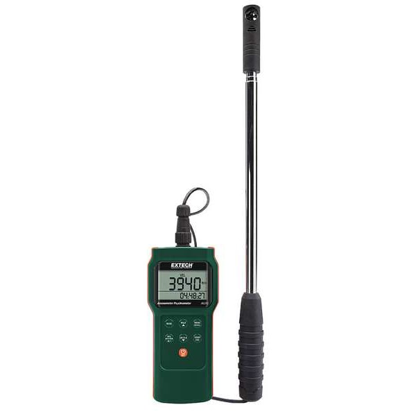 Extech Data Logging Anemometer, 100 to 3940 fpm AN340 | Zoro