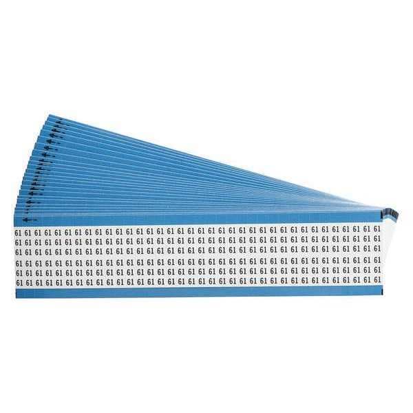 Brady Wire Markers, Legend 61, Black/White, PK25 WM-61-PK | Zoro