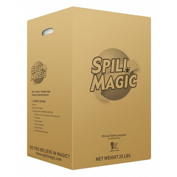 Spill Magic Loose Sorbent, 8 gal, Universal, White SM103 | Zoro