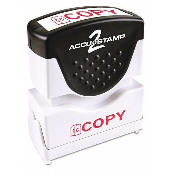 Accu-Stamp2 Stamp, Red, Copy, 1-5/8"x1/2" 035594 | Zoro