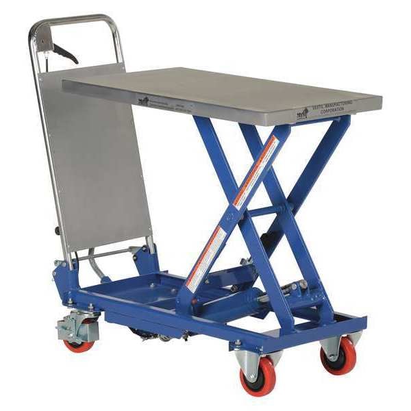 Vestil Hydraulic Scissor Cart, 400 lb. Cap, 27-1/2"W, 17-1/2"L CART-400 ...