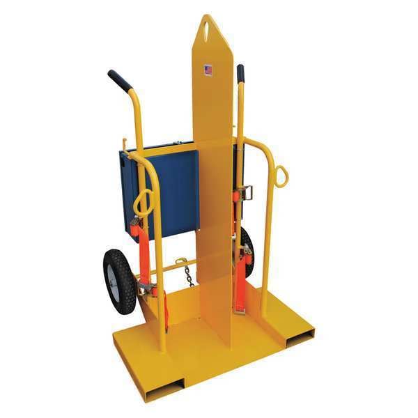Vestil Yellow Welding Cylinder Torch Cart Pneumatic Wheel 500 lb ...