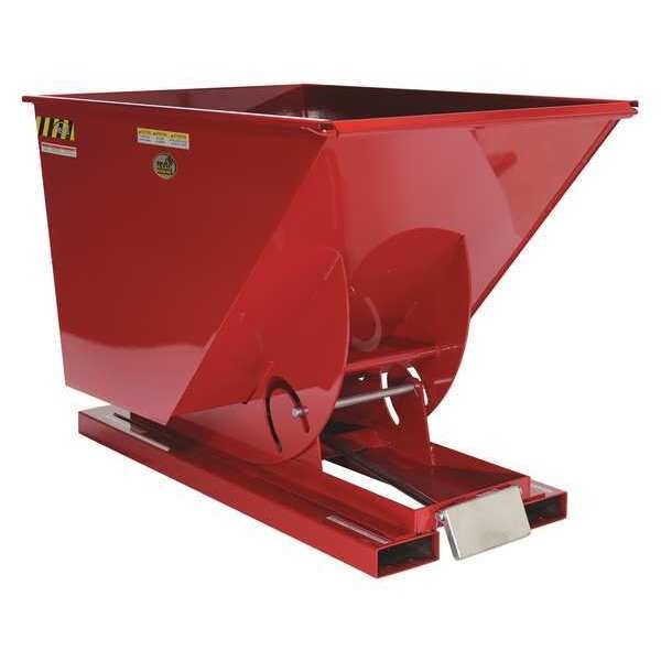Vestil Heavy Duty Self-Dump Hopper 3 Cubic Yard 6000 lb Red D-300-HD-SR ...