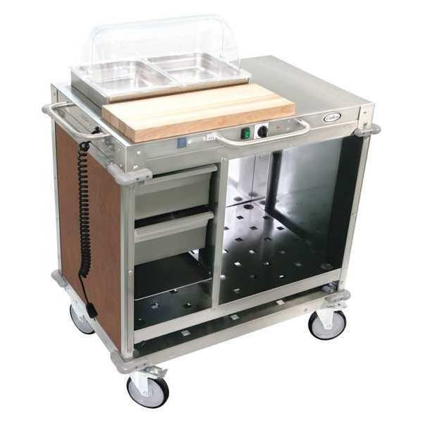 Cadco Small Demo Sampling Cart, 40.5x28.5x49, SS CBC-SDCX-L1 | Zoro