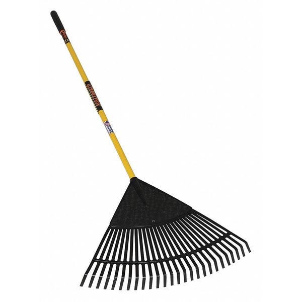 Seymour Midwest Structron Leaf Rake,26 Tine,51" Yellow Handle (40872GRA ...