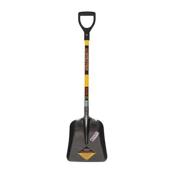 Structron Scoop Shovel, #2 Blade, Steel Blade, 29 in L Yellow Premium ...