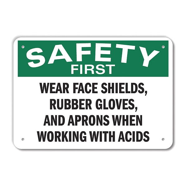 Lyle Plastic Safety Sign, 10"x7", U7-1271-NP_10X7 U7-1271-NP_10X7 | Zoro