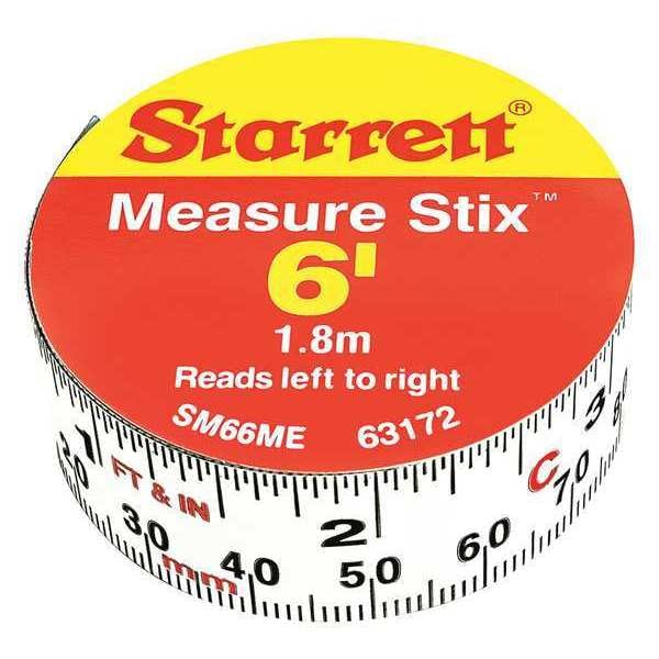 Starrett Measuring Stick, 3/4"x 6'., Metric/English SM66ME | Zoro