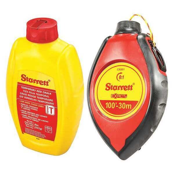 Starrett Exact Chalk Box, w/ Red Chalk 4oz.100 Ft KCX001R-N | Zoro