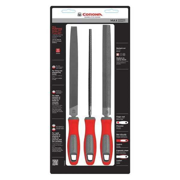 Corona Tools Piece File Set, 3 FS0001CS | Zoro