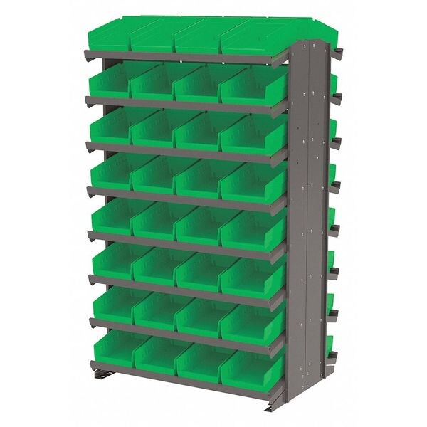 Akro-Mils Sided Pick Rack, 24x36.75x60.25, Green APRD150G | Zoro