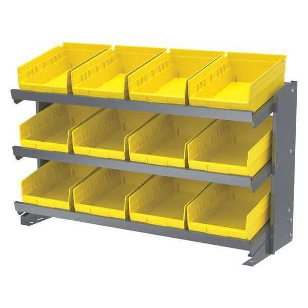 Akro-Mils Steel Bench Pick Rack, Yellow APRBENCH150 | Zoro
