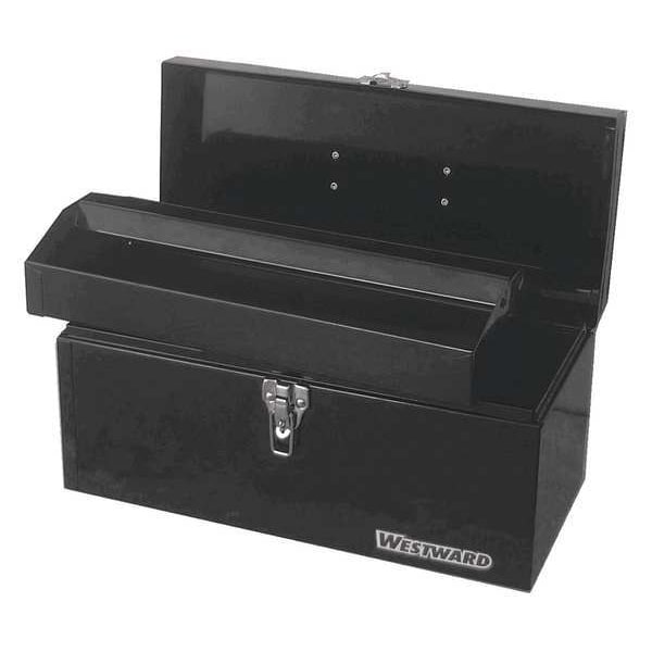Westward WESTWARD Tool Box, Plastic, Steel, Black, 16 in W x 7 in D x 7 ...