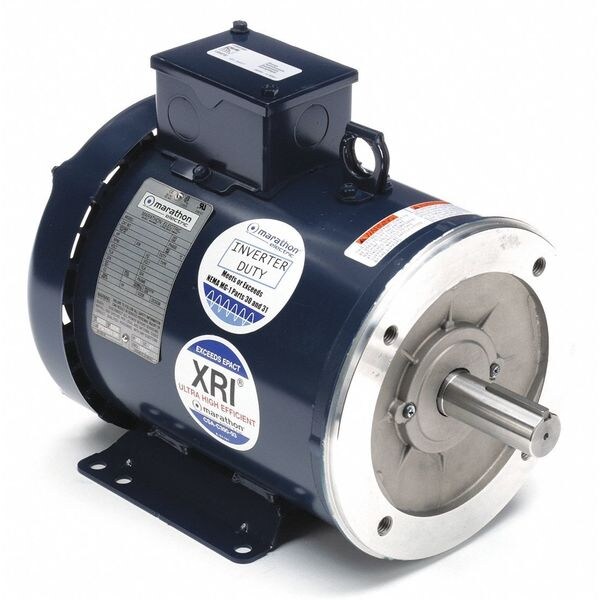 Marathon Motors 3-Phase General Purpose Motor, 3 HP, 182TC Frame, 230 ...