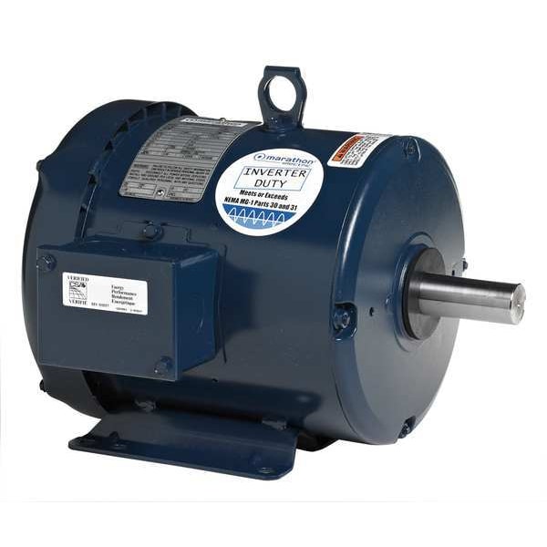 Marathon Motors 3-Phase General Purpose Motor, 5 HP, 184T Frame, 200 ...
