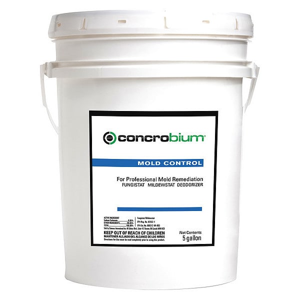 Concrobium Mold Control, 5 gal. Pail, Unscented, Clear 625005 | Zoro