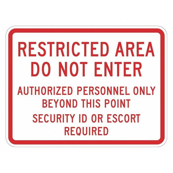 Lyle Warning Sign, 12 in H, 18 in W, Aluminum, Horizontal Rectangle ...