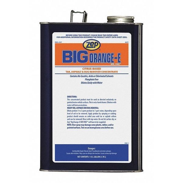 Zep Big Orange-E Degreaser, 1 Gal Pail, Liquid, Orange, 4 PK 139724 | Zoro