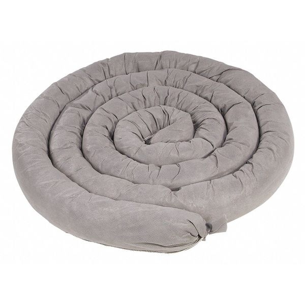 Spilltech Sorbent Sock, 25 gal, 3 in x 12 ft, Universal, Gray, 10 PK ...