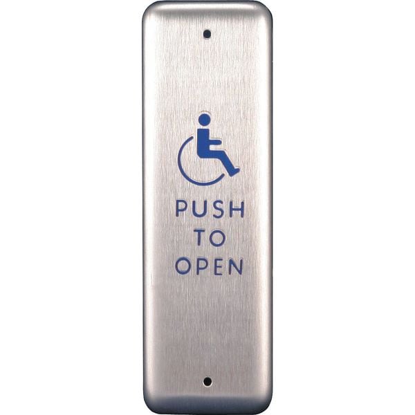 Best Push Plate, For Auto Operator, 4-3/4" L CL2055 HANDICAP LOGO PUSH ...