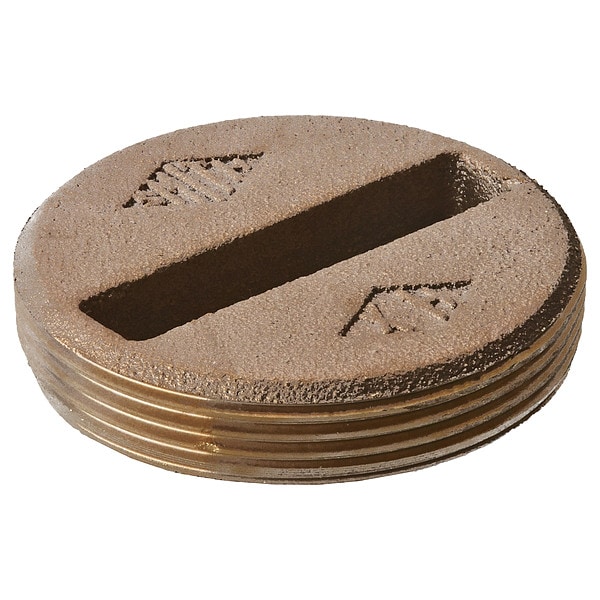 Jay R. Smith Manufacturing Round Floor Cleanout, Cast Bronze Plug, 3 ...